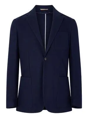 Canali Textured Cotton Blazer - Blue