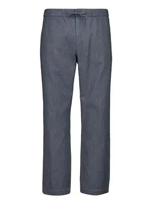 Frescobol Carioca Cotton-Cashmere Tapered Trousers Blue