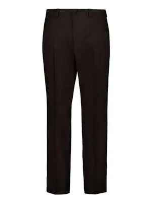 Gucci Wool Gabardine Straight Trousers - Brown