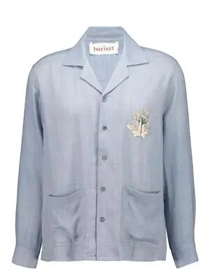 BAZISZT Cashmere Merino Shirt - Blue