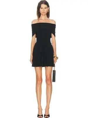 Norma Kamali Sleeveless Cowl Neck Hooded Pickleball Dress - Black