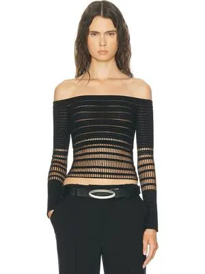 HAELO Veiled Long Sleeve Top - Black