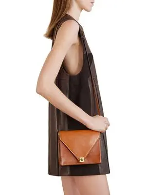 Versace Embellished Mini Leather Shoulder Bag - Brown