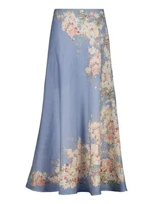 Zimmermann Cascadian Bias Maxi Skirt Multicolour