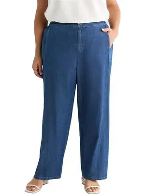 ANNE KLEIN Curved Seam Ankle Jeans