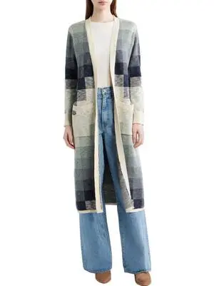 Pendleton Cotton Duster Cardigan Navy/ivory Multi