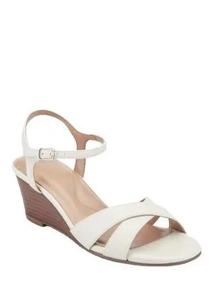 Easy Spirit Crisscross Wedge Sandal - Ivory