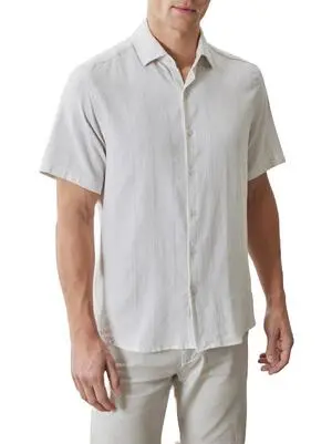 Robert Barakett Satoru Short Sleeve Button-up Shirt - String