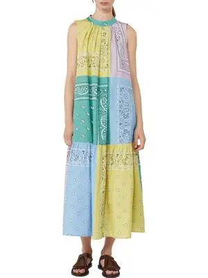 Max Mara Regno Bandana Print Cotton Dress - Multicolour