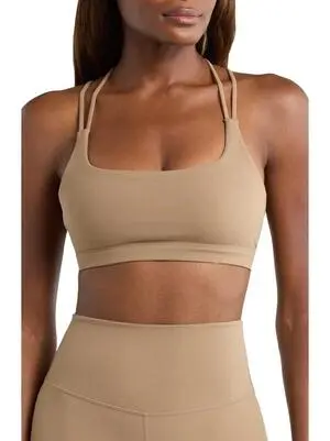 MPG Cloud Strappy Sports Bra - Caribou