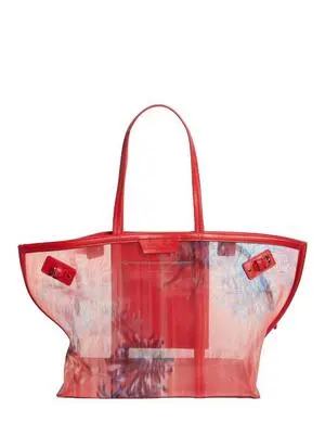 Proenza Schouler Mesh Carryall Tote - Flame Multi