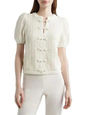 ELIE TAHARI Billie Bow Cardigan