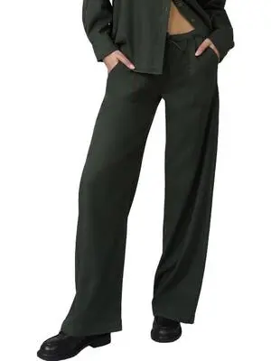 LOLA DENIM Remy Mid Rise Wide Leg Trouser - Command Sage
