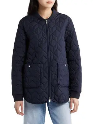 ILSE JACOBSEN Art Quilted Coat Dark Indigo