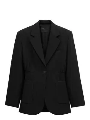 Mango Fitted Jacket - Black