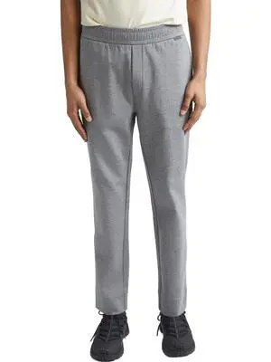Moncler Cotton Blend Double Jersey Drawstring Joggers - Medium Gray Melange