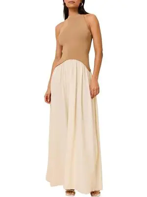 Solid & Striped The Isola Sleeveless Maxi Dress - Camel