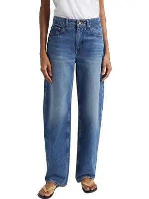 Ossou Rider Low-Rise Barrel Leg Jeans Cloud Wash