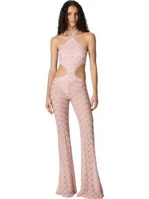 Missoni Flared Trousers With Foliage Pattern - Multicoloured