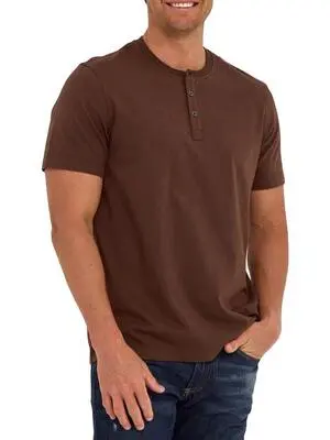 THREADS 4 THOUGHT Shayne Luxe Jersey Henley - Coffee