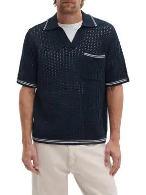 Rag & Bone Open Stitch Johnny Collar Polo - Sal