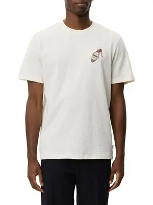LES DEUX Ben Troy Organic Cotton Graphic T-shirt - Light Ivory
