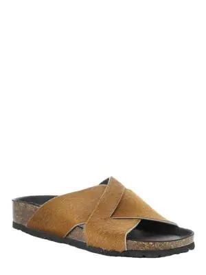 BOS. & CO. Suna Genuine Calf Hair Sandal - Brandy