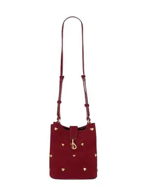 REBECCA MINKOFF Small Leather Bucket Bag With Appliqués