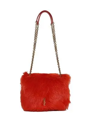 Saint Laurent Mini Jamie Shearling Bag - Orange