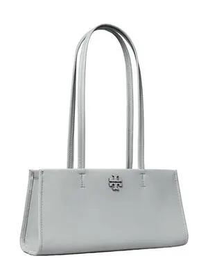 Tory Burch Leather East West Satchel - Misty Cloud