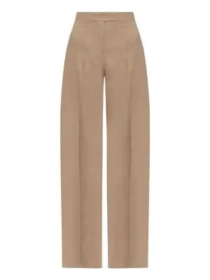 Max Mara Wide-leg Linen Trousers - Beige