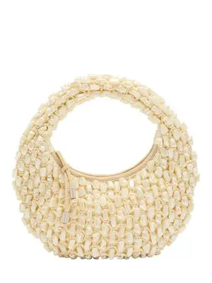 Staud Reef Bead-embellished Top Handle Bag - Cream