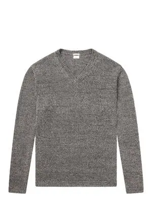 Massimo Alba Leo Knitted Linen Sweater - Gray