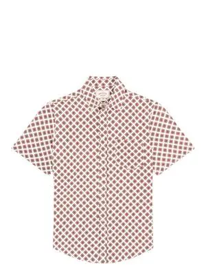 Portuguese Flannel Convertible-collar Printed Silk And Linen-blend Shirt - Brown
