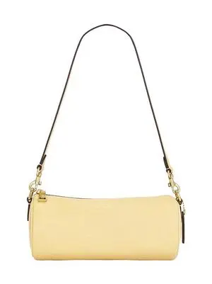 COACH Natural Grain Leather Barrel Bag - Vanilla