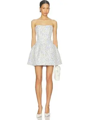 ELLIATT Floralie Strapless Mini Dress - Blue Multi