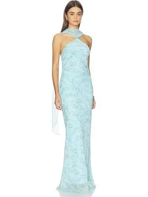 Amanda Uprichard Ashton Maxi Dress - Pacific