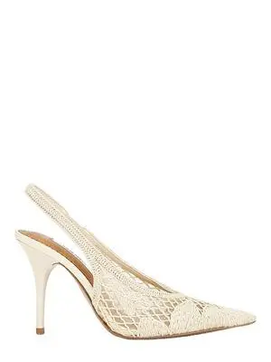 Steve Madden Andromeda Crochet Slingback Pumps - Bone