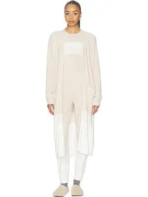 Barefoot Dreams Cozychic Ultra Lite Wavy Long Cardigan - Stone