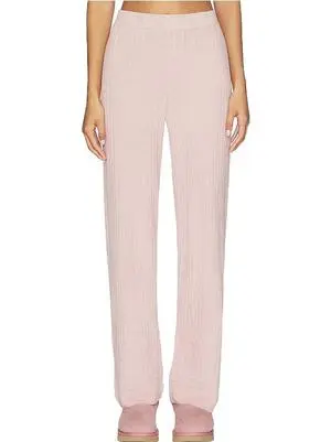 Barefoot Dreams Cozychic Ultra Lite Textured Hem Rib Pant - Teaberry