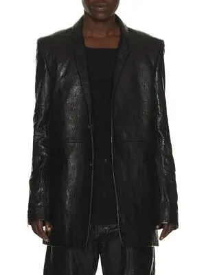 Rick Owens Concordian Leather Jacket - Black