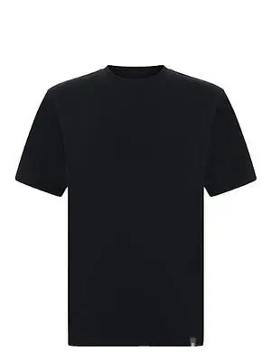 Boggi Milano Crewneck Regular-fit Cotton-blend T-shirt - Black