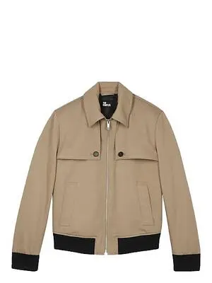 The Kooples Zip-up Cotton Jacket - Sand