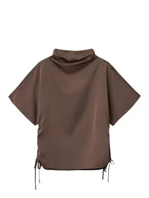 ALLSAINTS Draped Leslie Top Brown