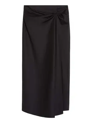 Max Mara Cotton-blend Midi Skirt - Black