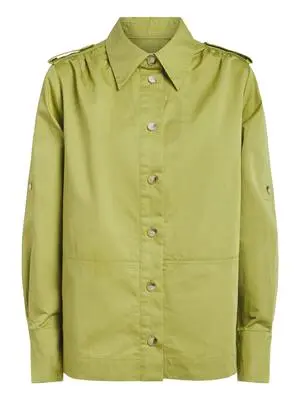JOSEPH Cotton-linen Mars Shirt - Green
