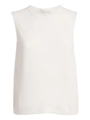 Falke Sleeveless Ribbed Knit Top - Ivory