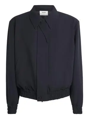SYSTEM Chin Strap Collar Jacket - Blue