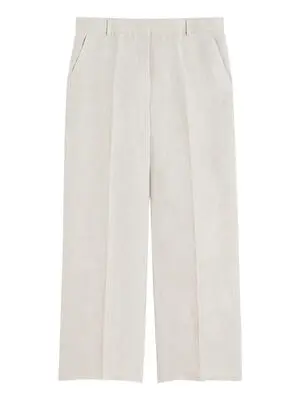 Max Mara Linen Wide-leg Trousers - White
