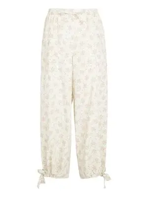 Sandro Floral Wide-leg Trousers - Pink